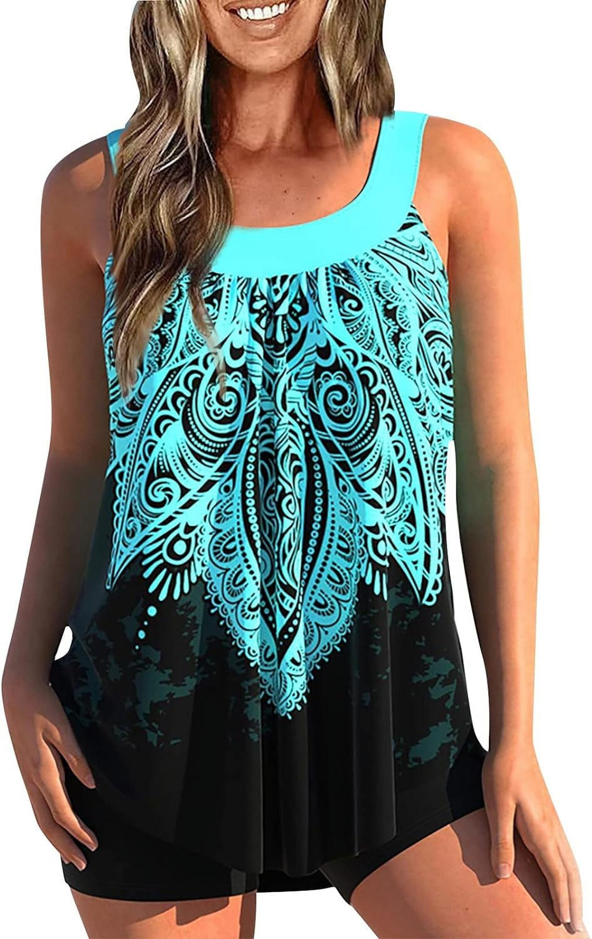 Tankini Swimsuits for Women,2024 Summer Two Piece Bathing Suits Trendy ...