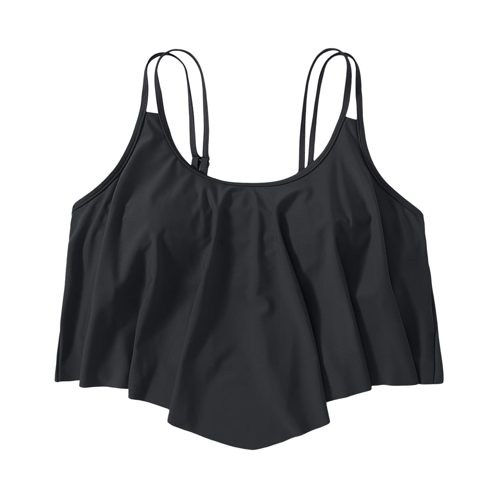 Tankini Swimsuits for Women Bikini Tops Full Coverage Tankini Top ...