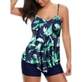 Walmart Women's Ruffle Flounce Tankini Swimwear with Boyshorts, Two ...