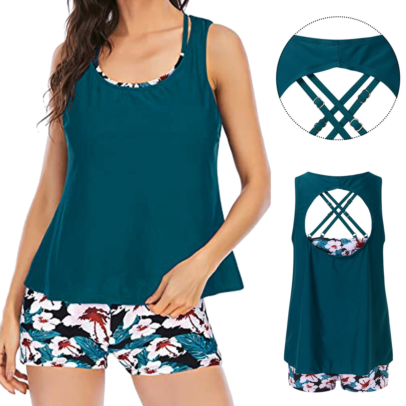Tankini Swimsuits for Women Tankini Swimsuits for 3 Piece Bathing Suits ...
