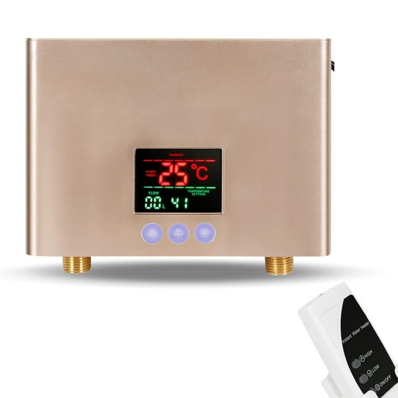 Tankless Water Heater, 3000W Mini Electric Instant Hot Water Heater LED ...