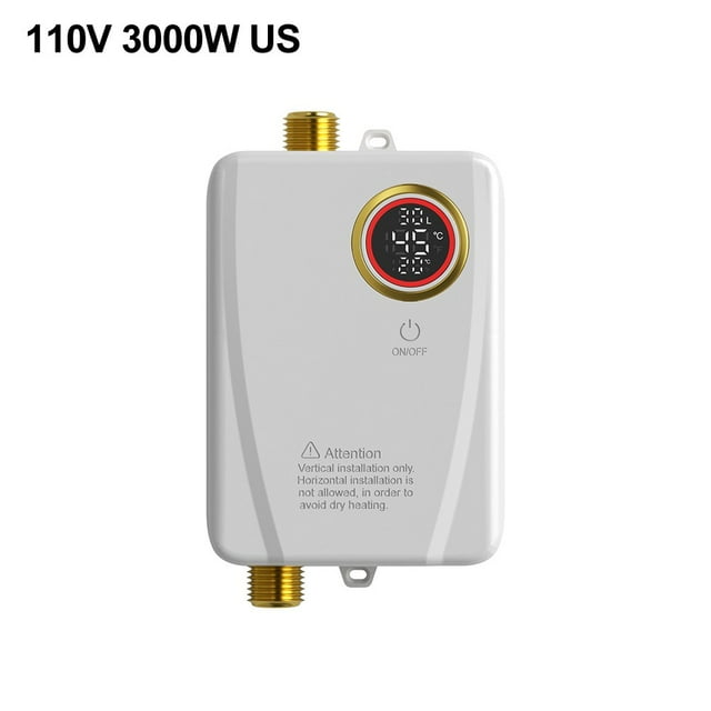 Tankless Water Heater Electric 110V, 3000W Instant Water Heater Under ...