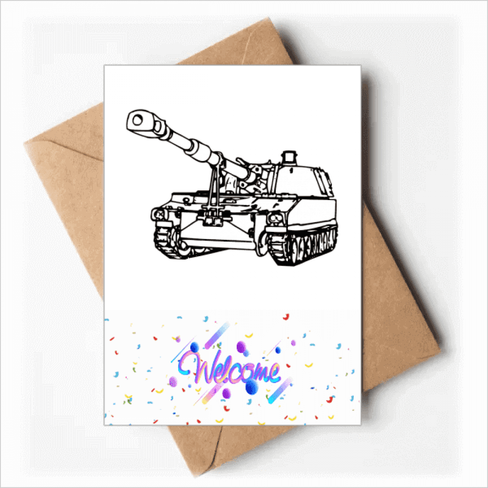 Tanks Epuipment Military Art Deco Fashion Welcome Back Greeting Cards ...