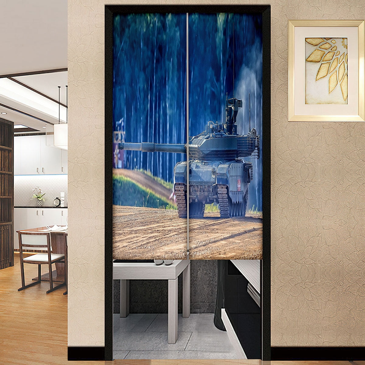 Tanks Snow Art Door Curtain Dust Proof Studio Partition Kitchen Doorway ...