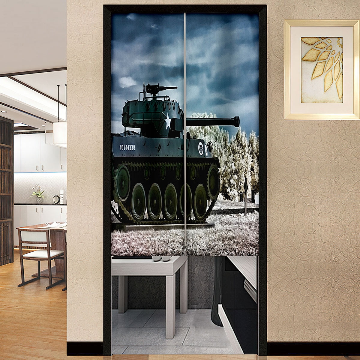 Tanks Snow Art Door Curtain Dust Proof Studio Partition Kitchen Doorway ...