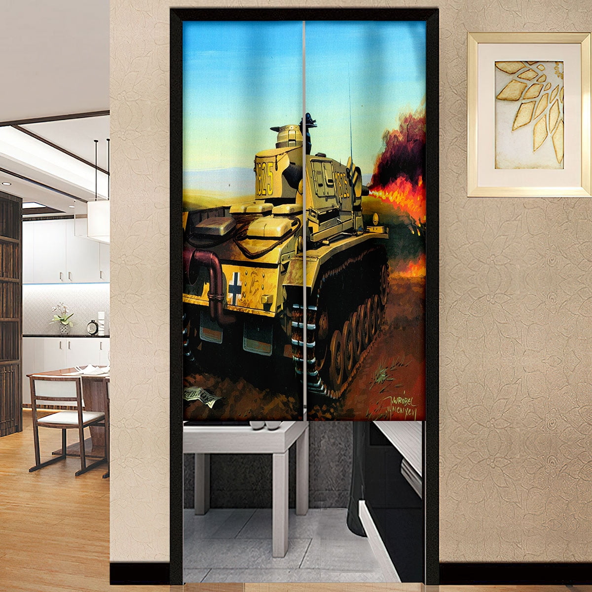Tanks Snow Art Door Curtain Dust Proof Studio Partition Kitchen Doorway ...