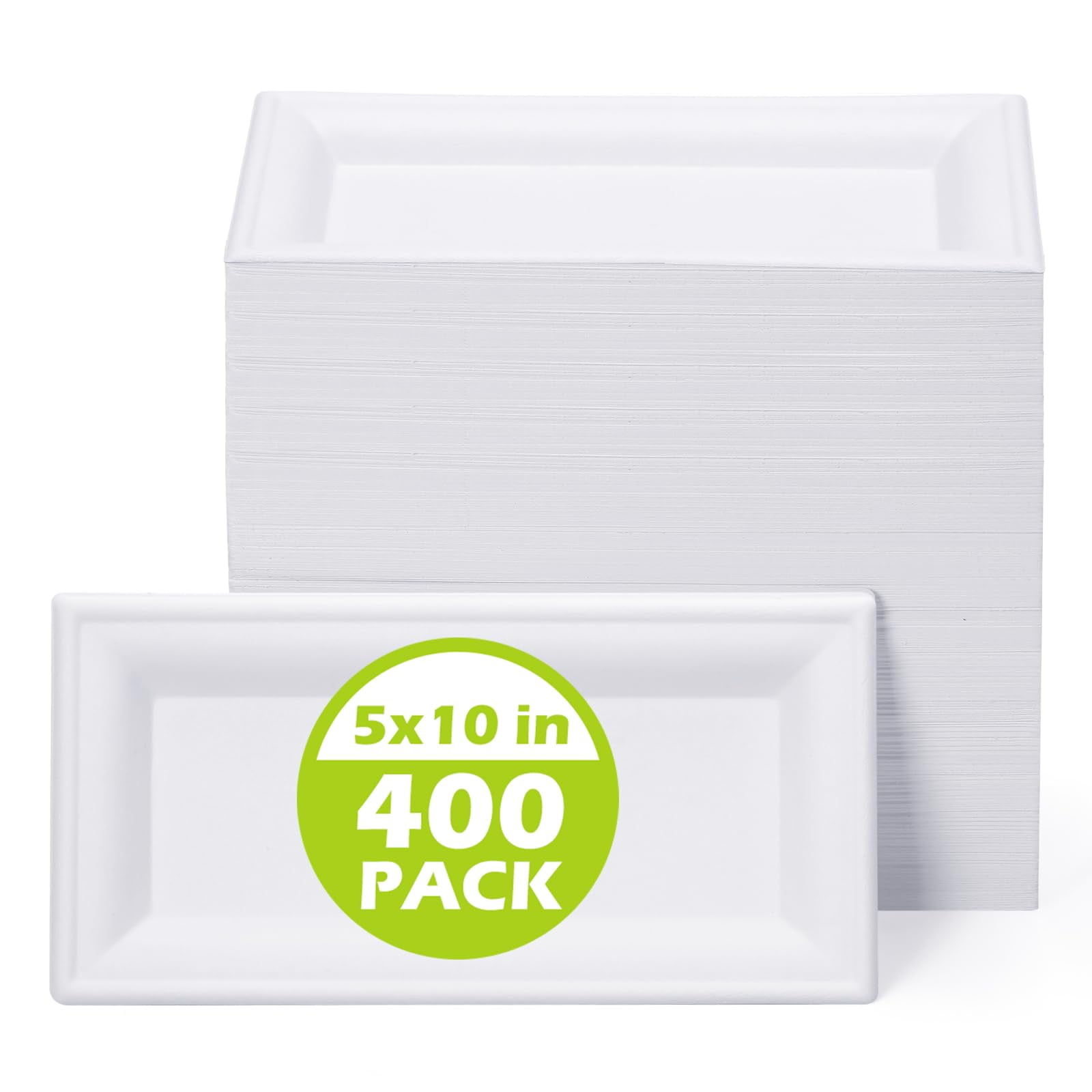 Tanlade 400 Pcs 5 IFF17 x 10 Inches Rectangle Plates Bulk Serving ...