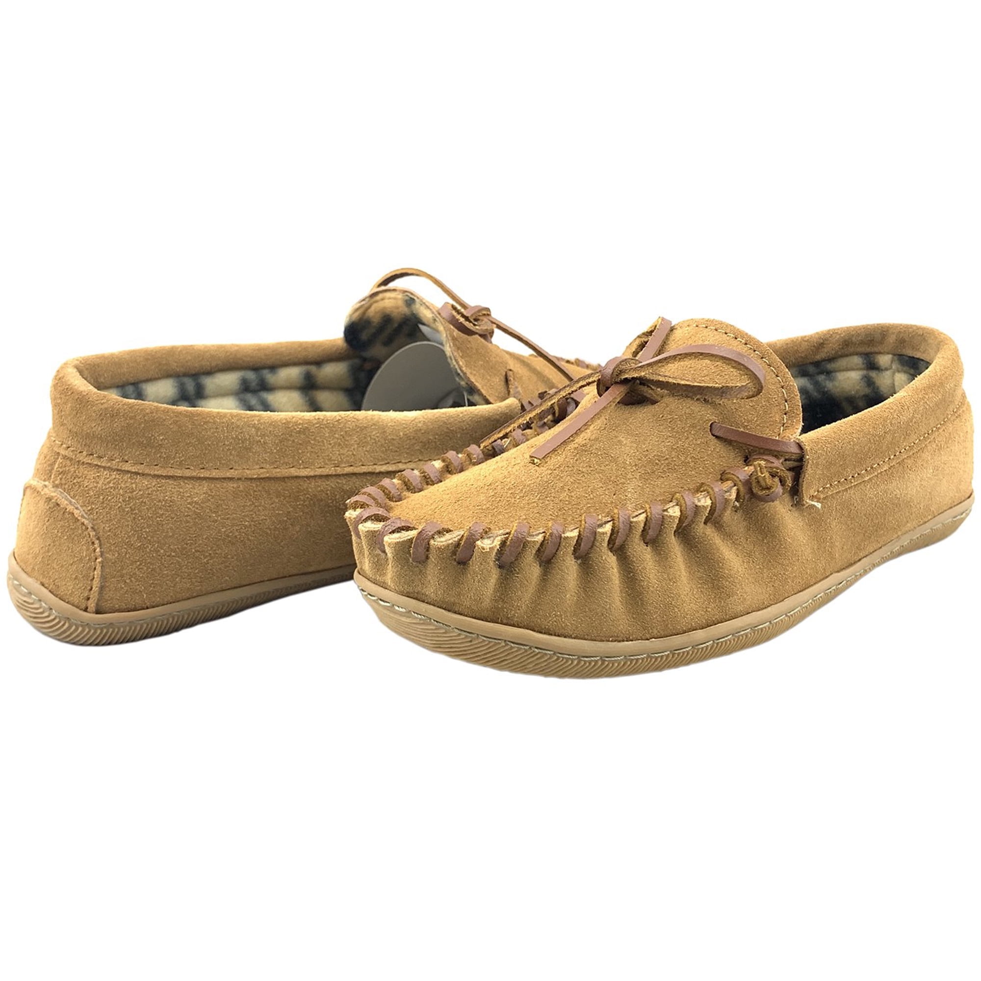 Tanleewa Leather Women Moccasin Slippers Flannel Lining Nonslip Loafer ...