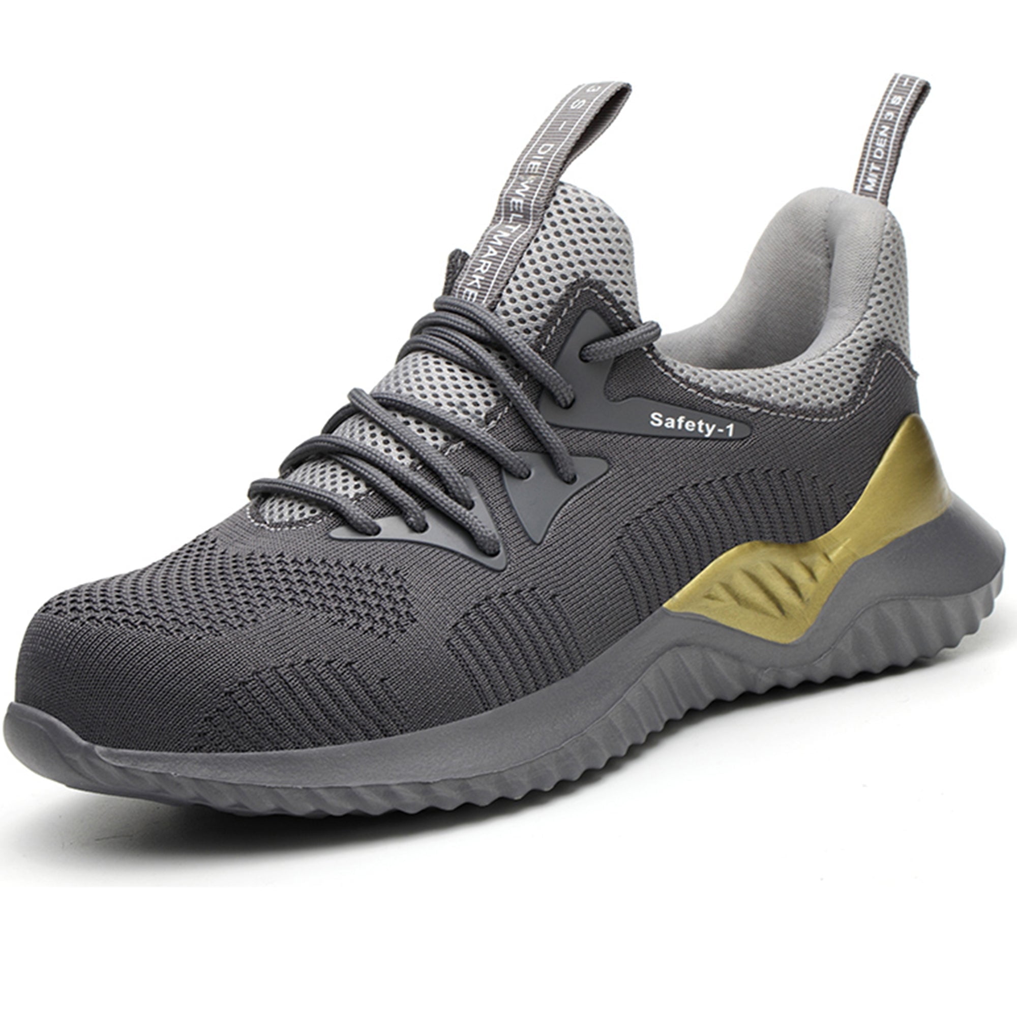 Tanleewa Lightweight Safety Shoes for Men Steel Toe Work Shoes Nonslip ...