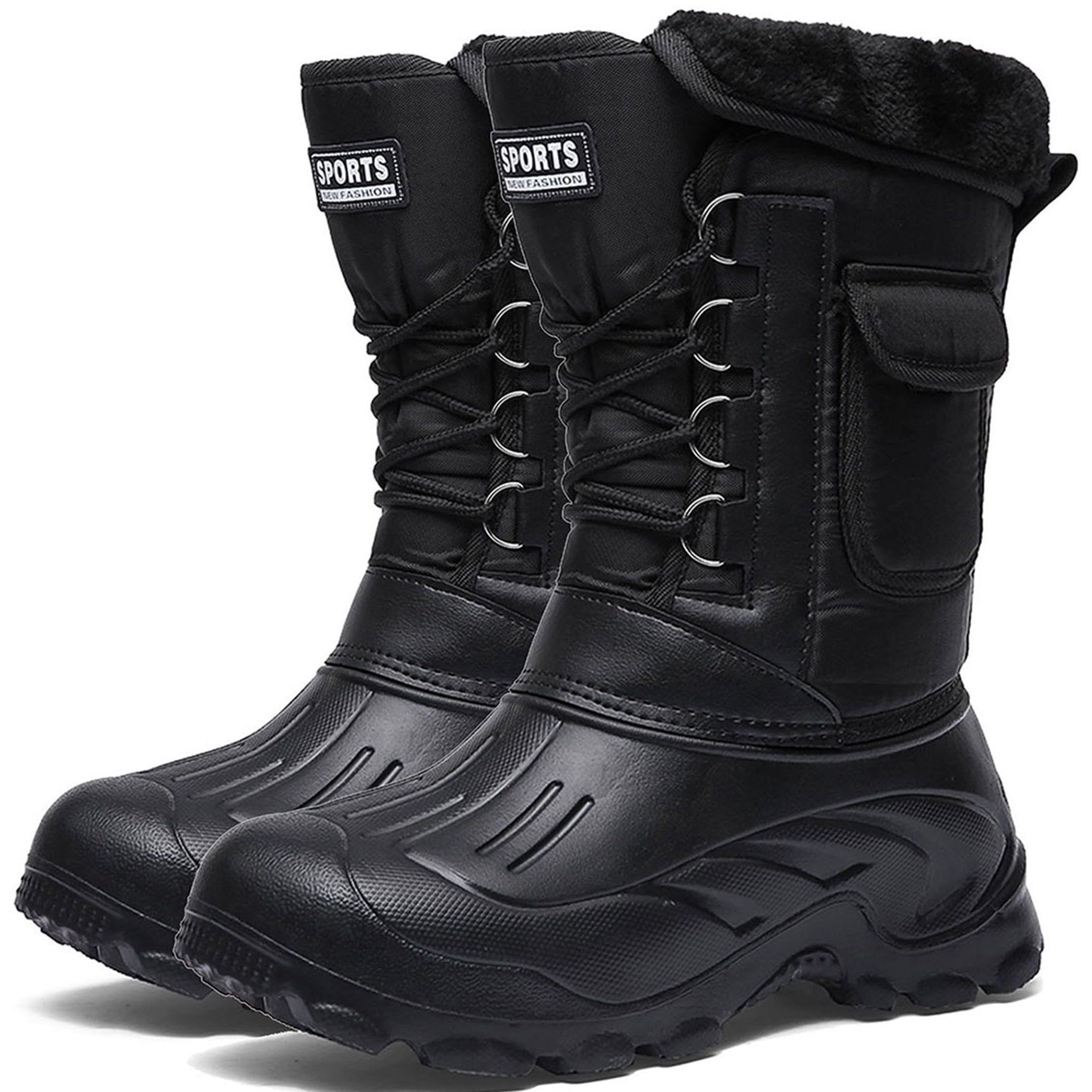 Tanleewa Waterproof Snow Boots for Men Thick Winter Shoes 10 Adult Male - Walmart.com