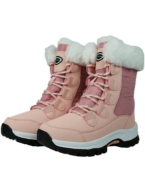 DREAM PAIRS Women's Winter Waterproof Warm Faux Fur Mid Calf Snow Boots Outdoor Hiking Boots ...