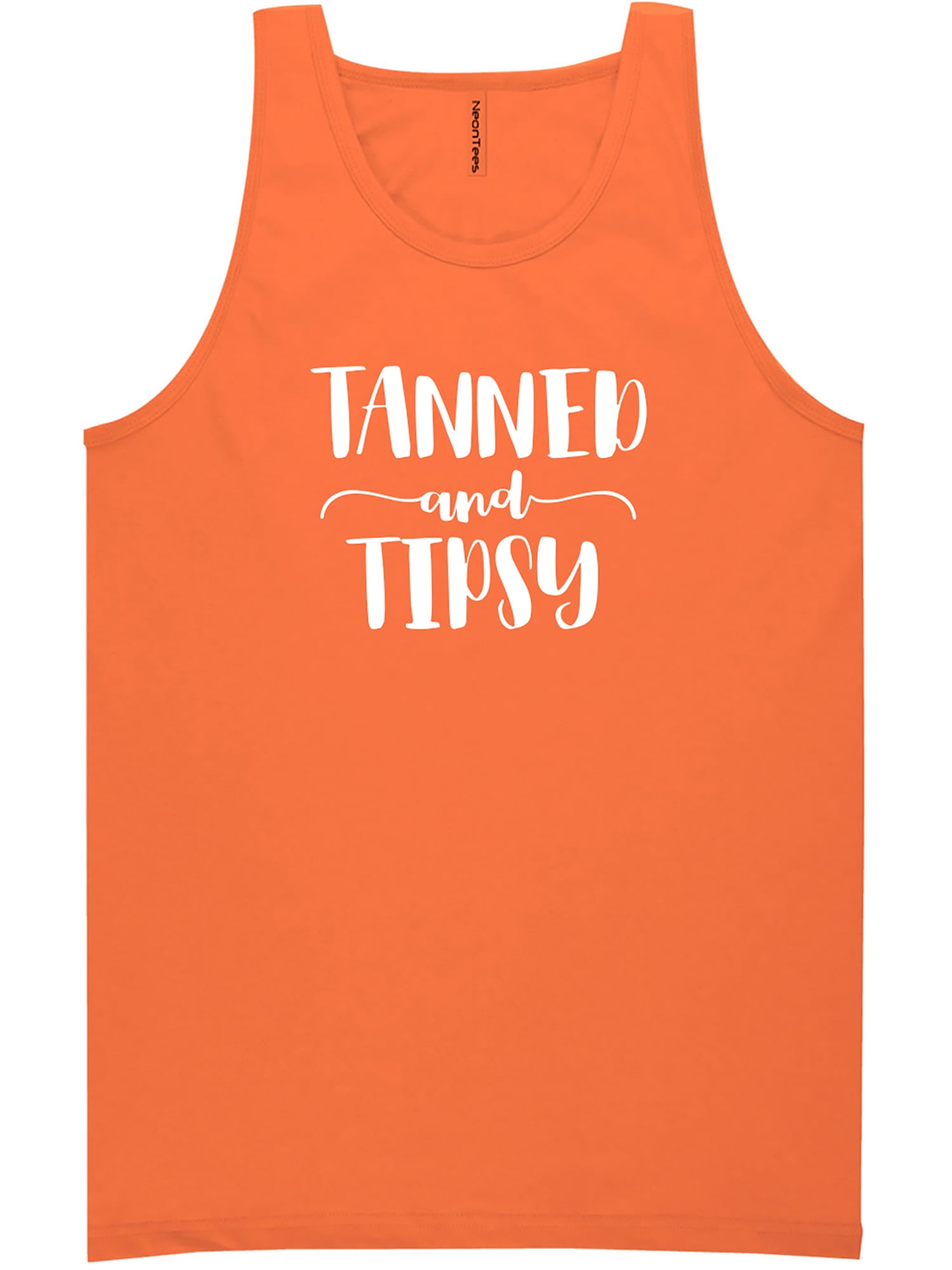 Tanned and Tipsy Neon Tank Top - Walmart.com