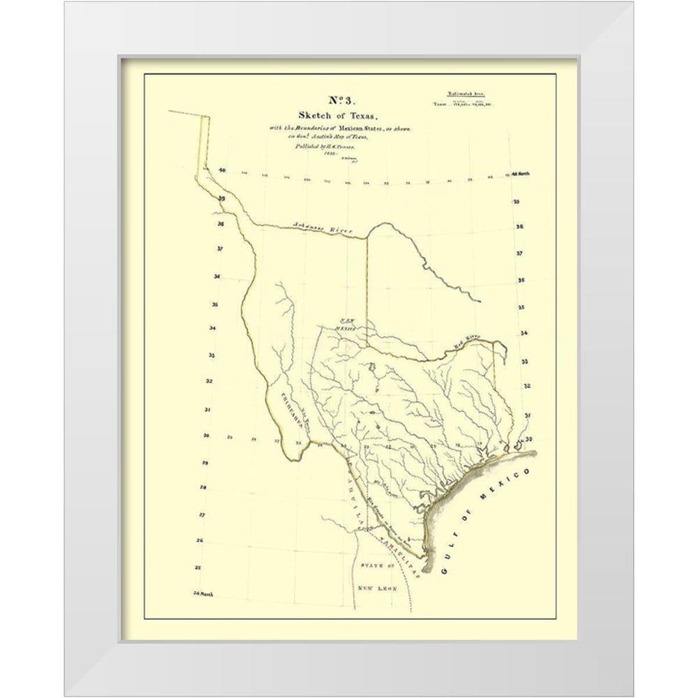 Tanner 12x14 White Modern Wood Framed Museum Art Print Titled - Texas ...