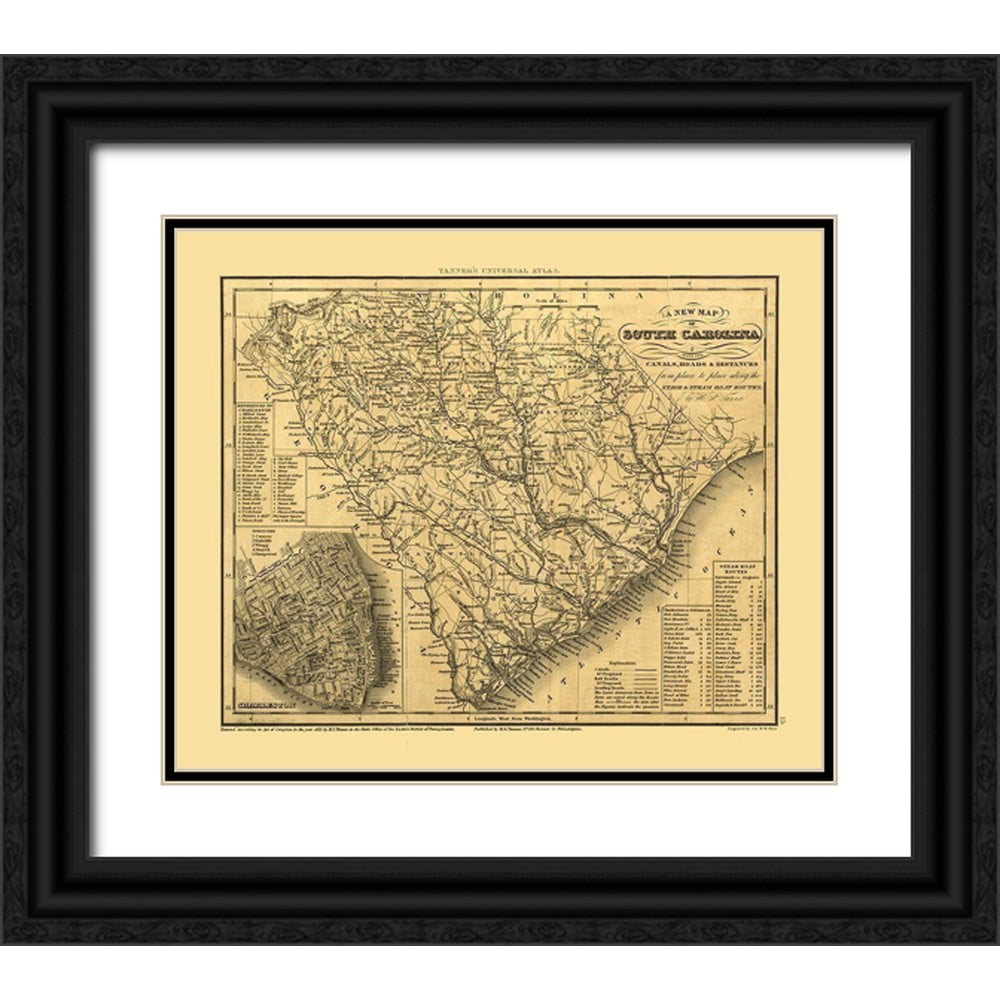 Tanner 14x12 Black Ornate Wood Framed with Double Matting Museum Art ...