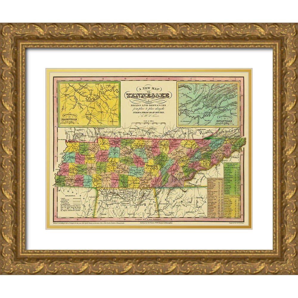 Tanner 14x12 Gold Ornate Wood Framed with Double Matting Museum Art ...
