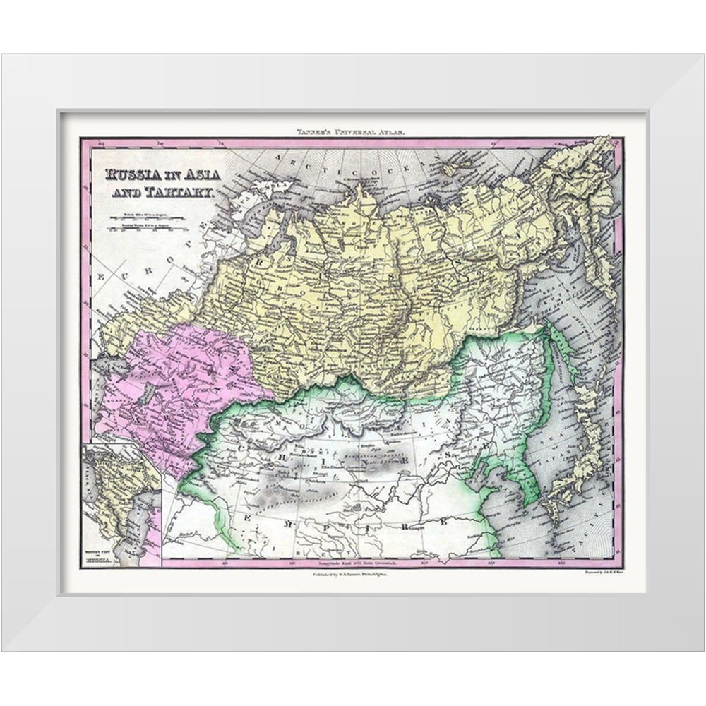 Tanner 14x12 White Modern Wood Framed Museum Art Print Titled - Asia ...