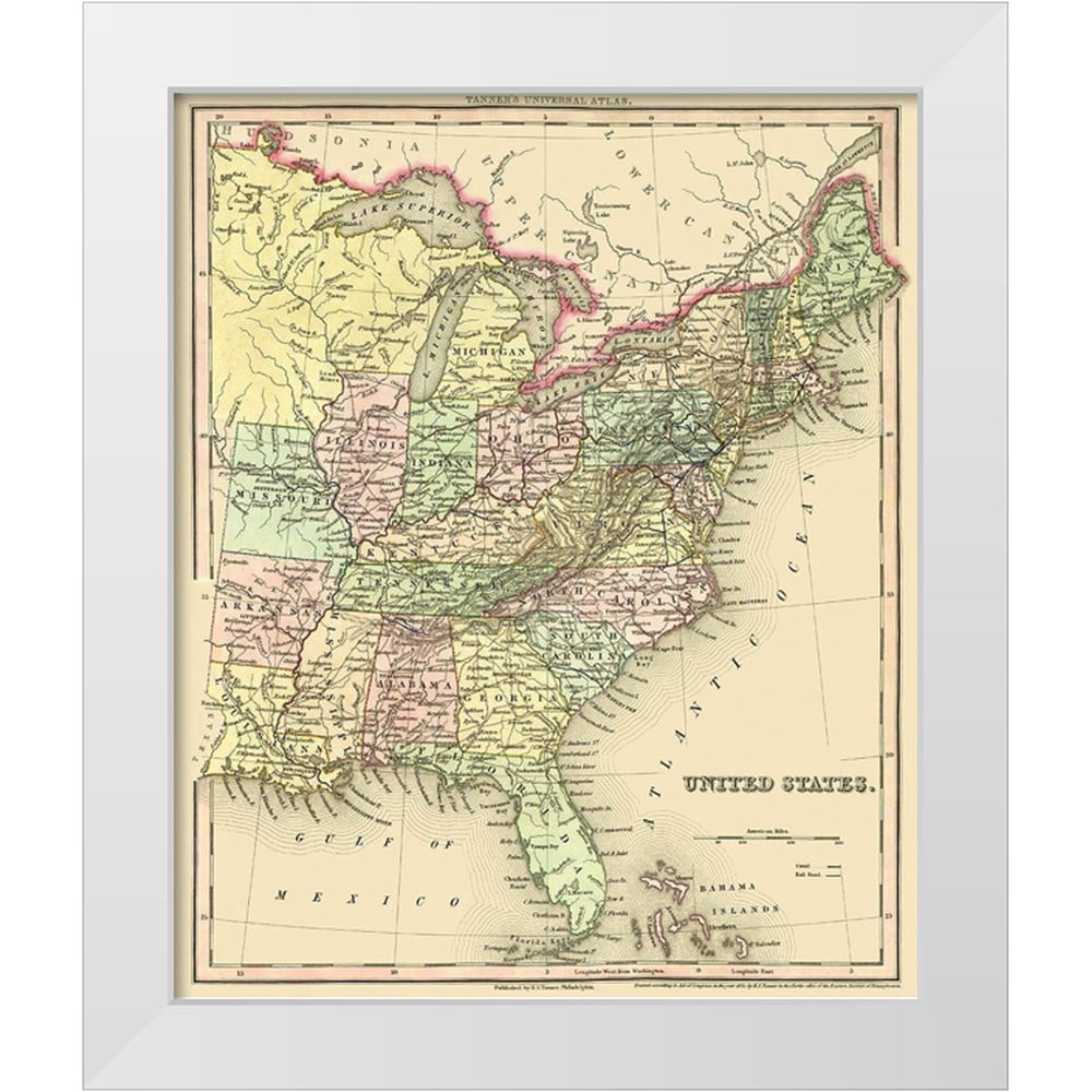 Tanner 15x17 White Modern Wood Framed Museum Art Print Titled - United ...