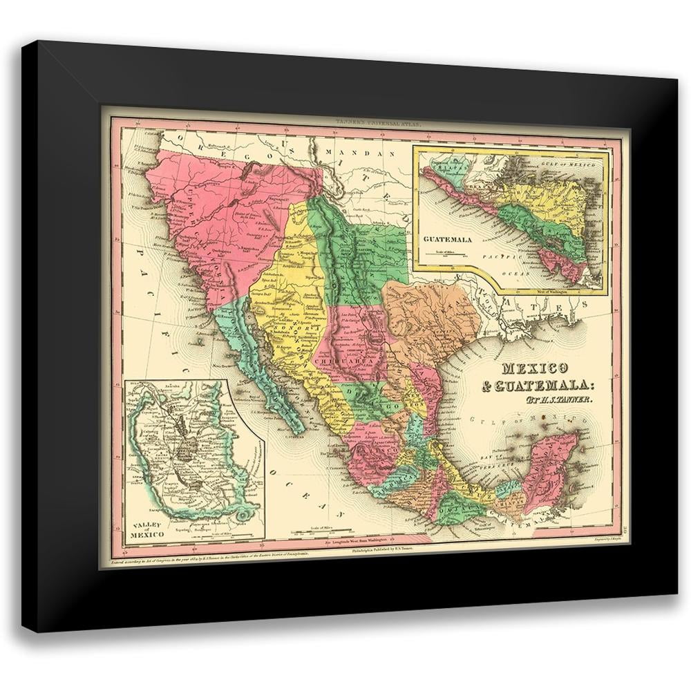 Tanner 18x15 Black Modern Framed Museum Art Print Titled - Texas - Mexico - Guatemala - Tanner ...