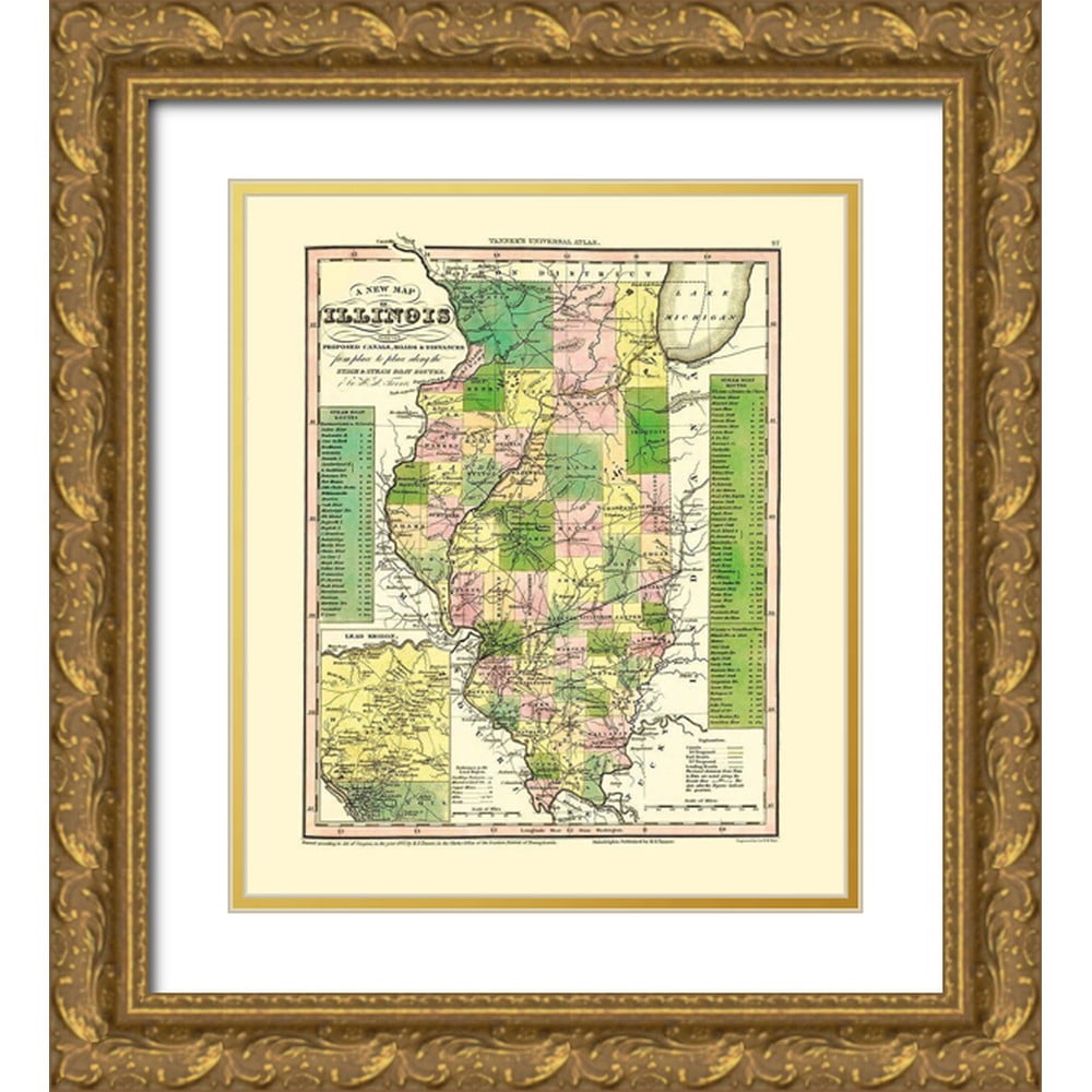 Tanner 20x23 Gold Ornate Wood Framed with Double Matting Museum Art ...