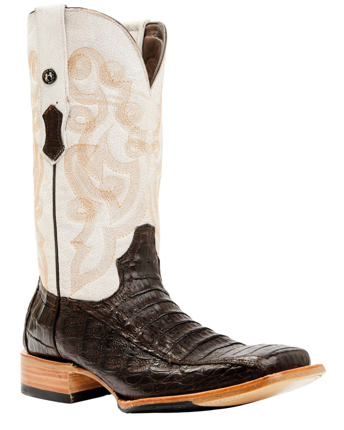 Tanner Mark Men's Exotic Caiman Belly Western Boot Broad Square Toe ...