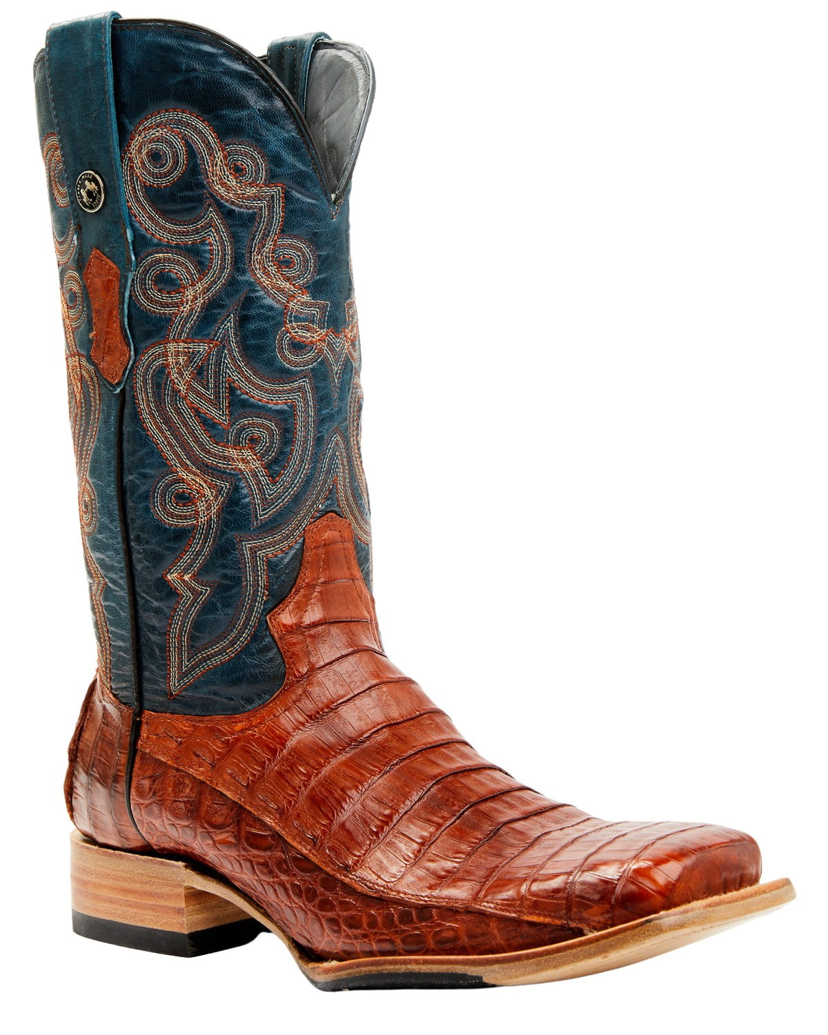 Tanner Mark Men's Exotic Caiman Belly Western Boot Broad Square Toe ...