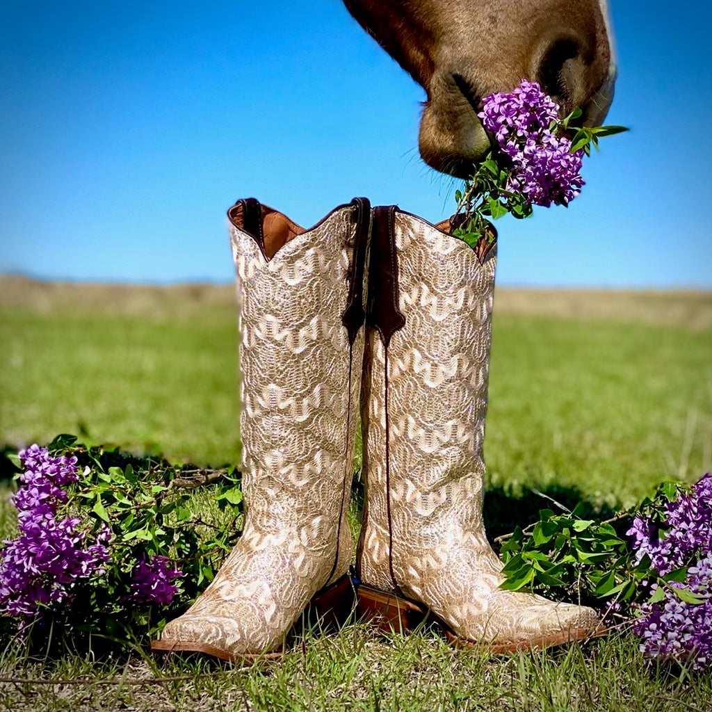 Tanner Mark Shimmer In Lace Boots* - Walmart.com