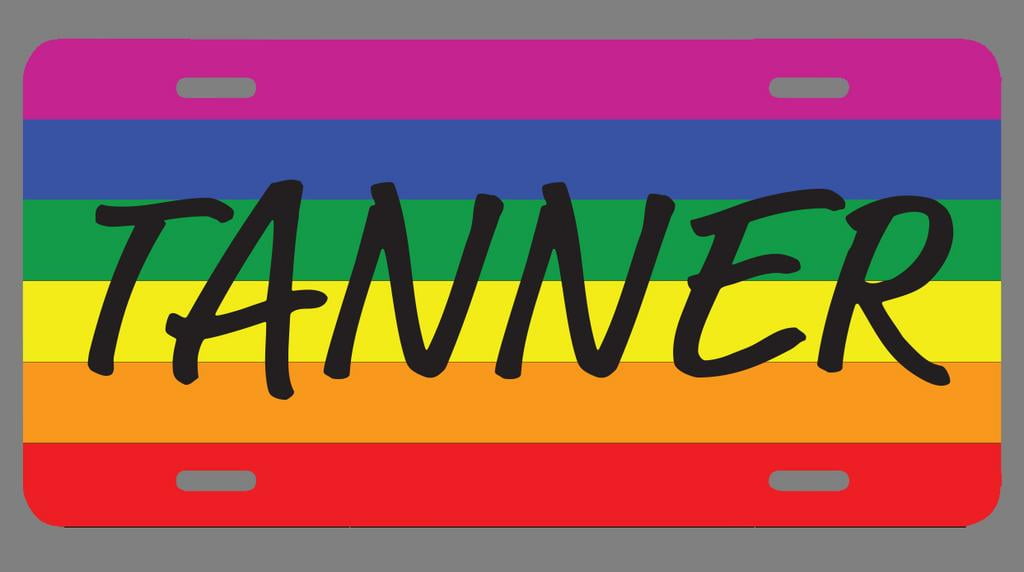 Tanner Name Pride Flag Style License Plate Tag Vanity Novelty Metal ...