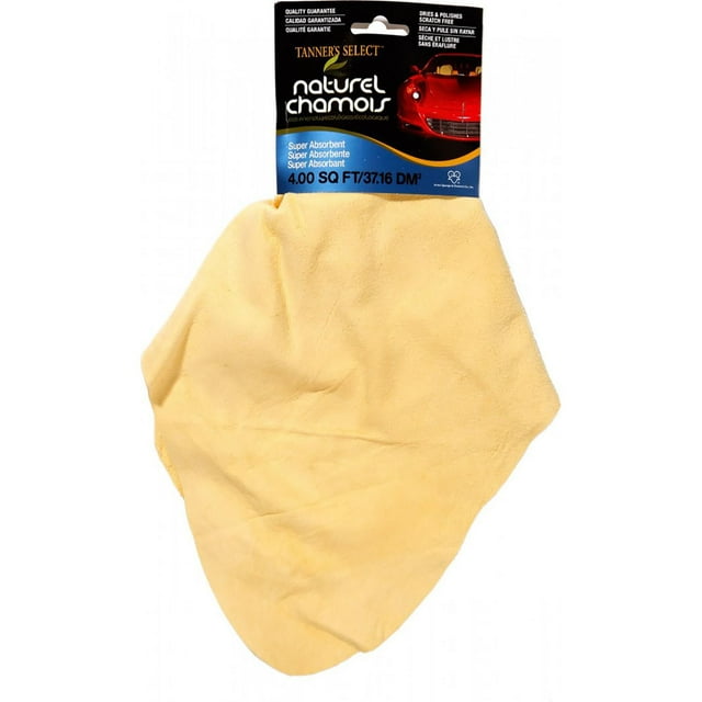 Tanners Select Genuine Leather Chamois, 4 Sq Ft - Auto Cleaning ...