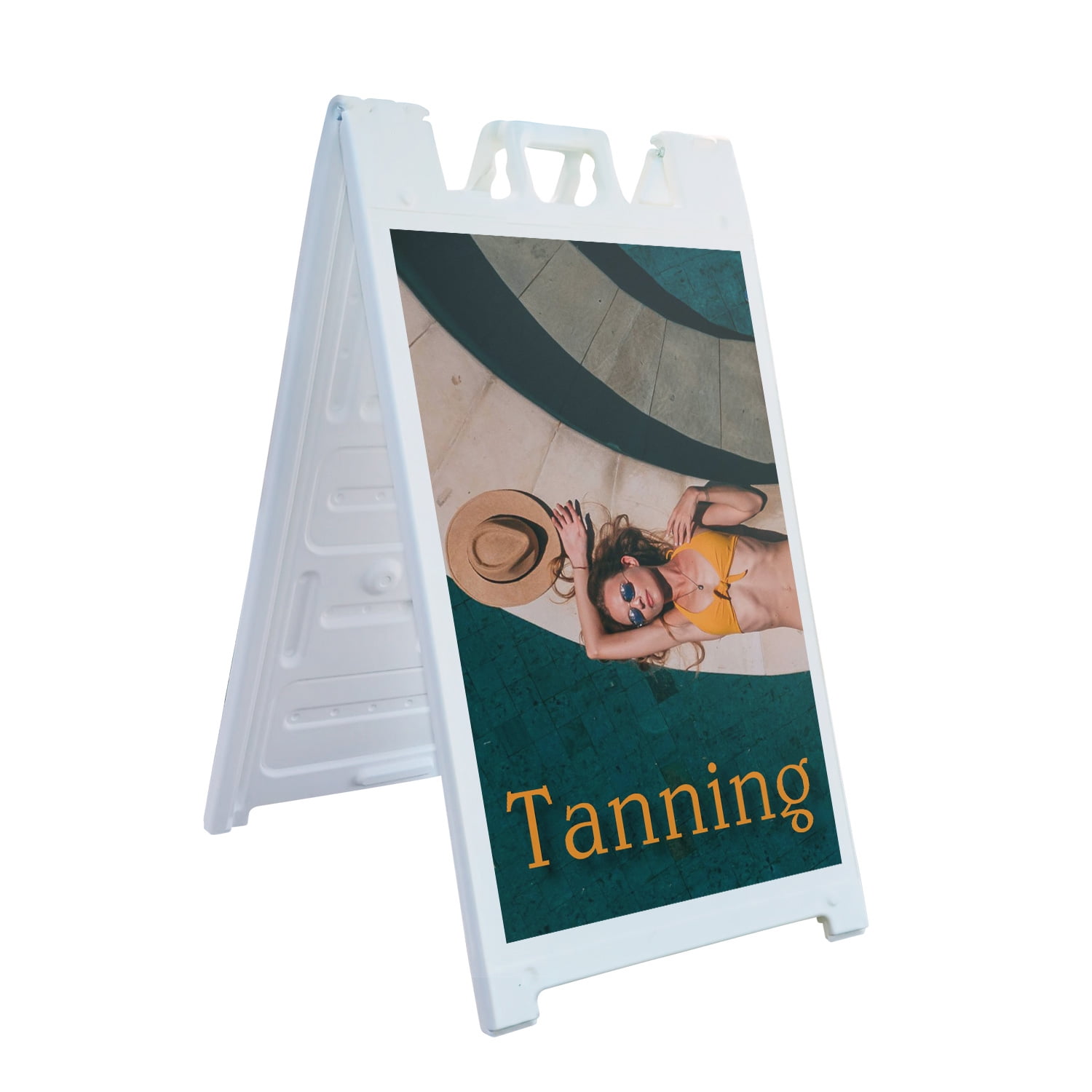 Tanning 24" x 36" Double Sided A-Frame Sidewalk Sign Includes 2 ...