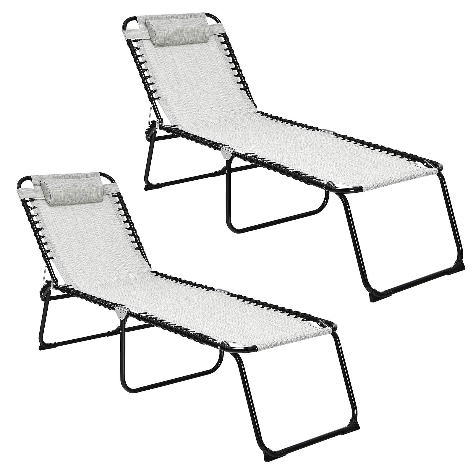 Tanning Chair, Extra High Lounge Chair with Removable Pillow ...