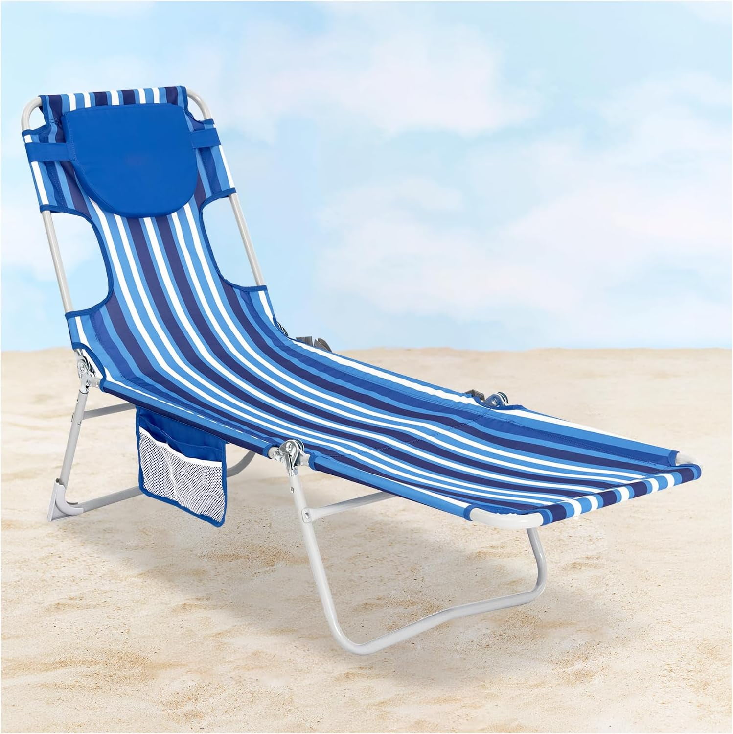 Tanning Chair with Face Hole Folding Chaise Lounge Chair Heavy Duty Lay ...