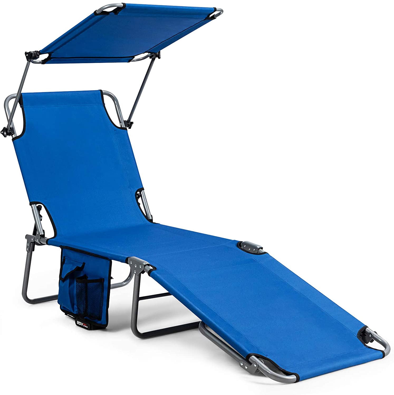 Tanning Chair, Patio Chaise Lounge Chair with 5 Adjustable Position ...
