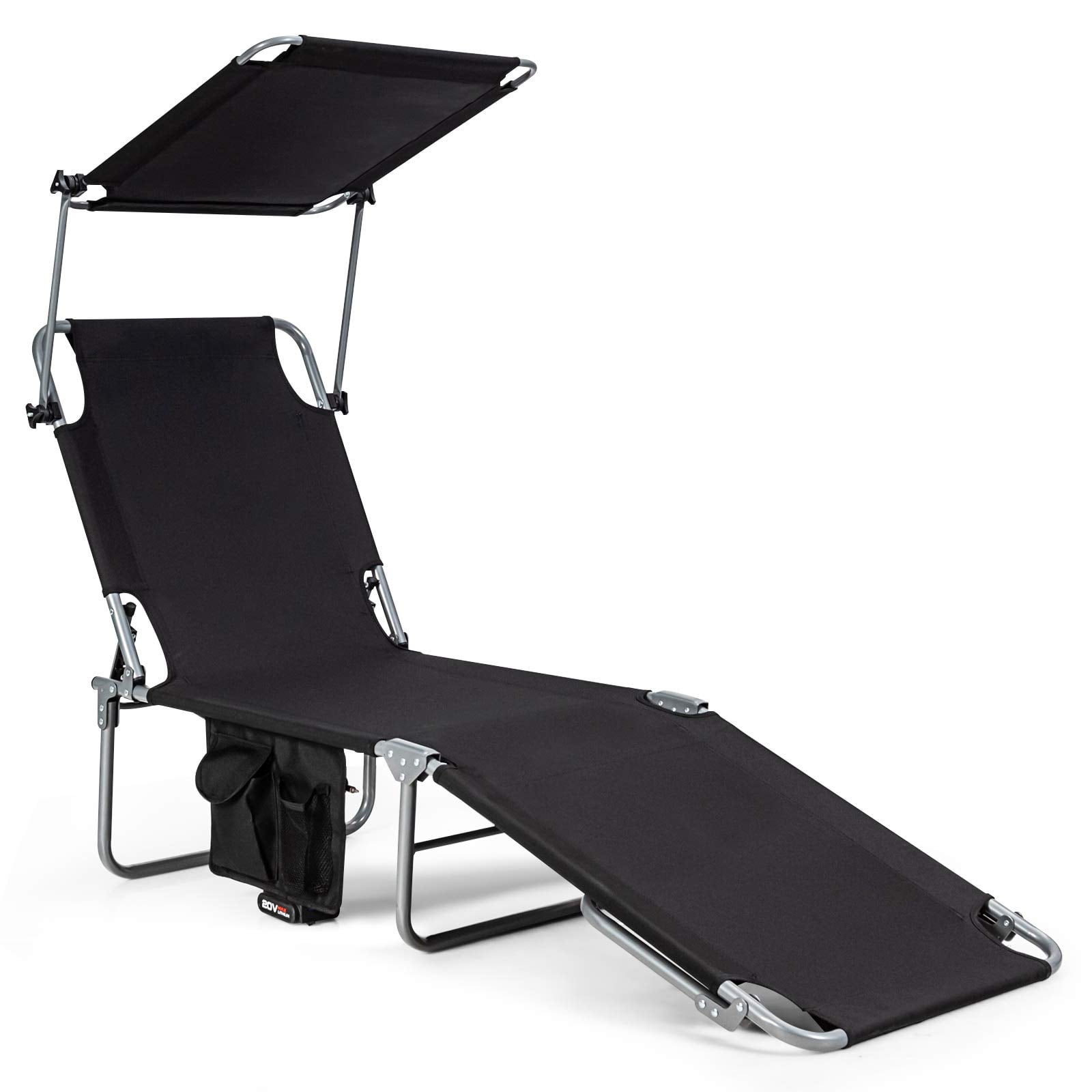 Tanning Chair, Patio Chaise Lounge Chair with 5 Adjustable Position ...
