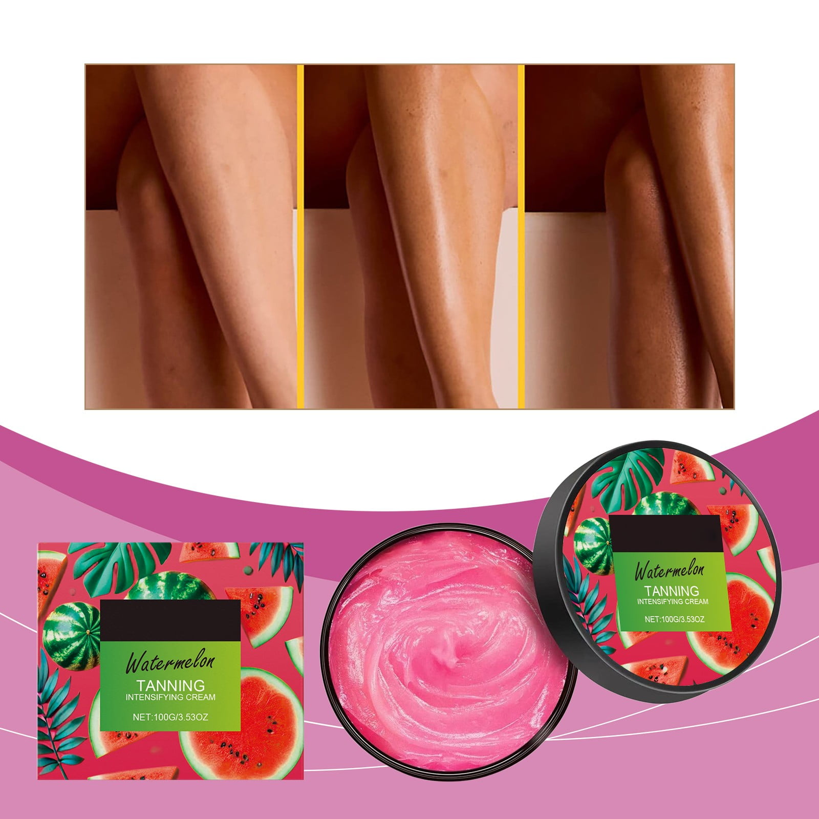 Tanning Cream, Intensifying Watermelon Tanning Cream Natural Tanning Accelerator Cream for ...