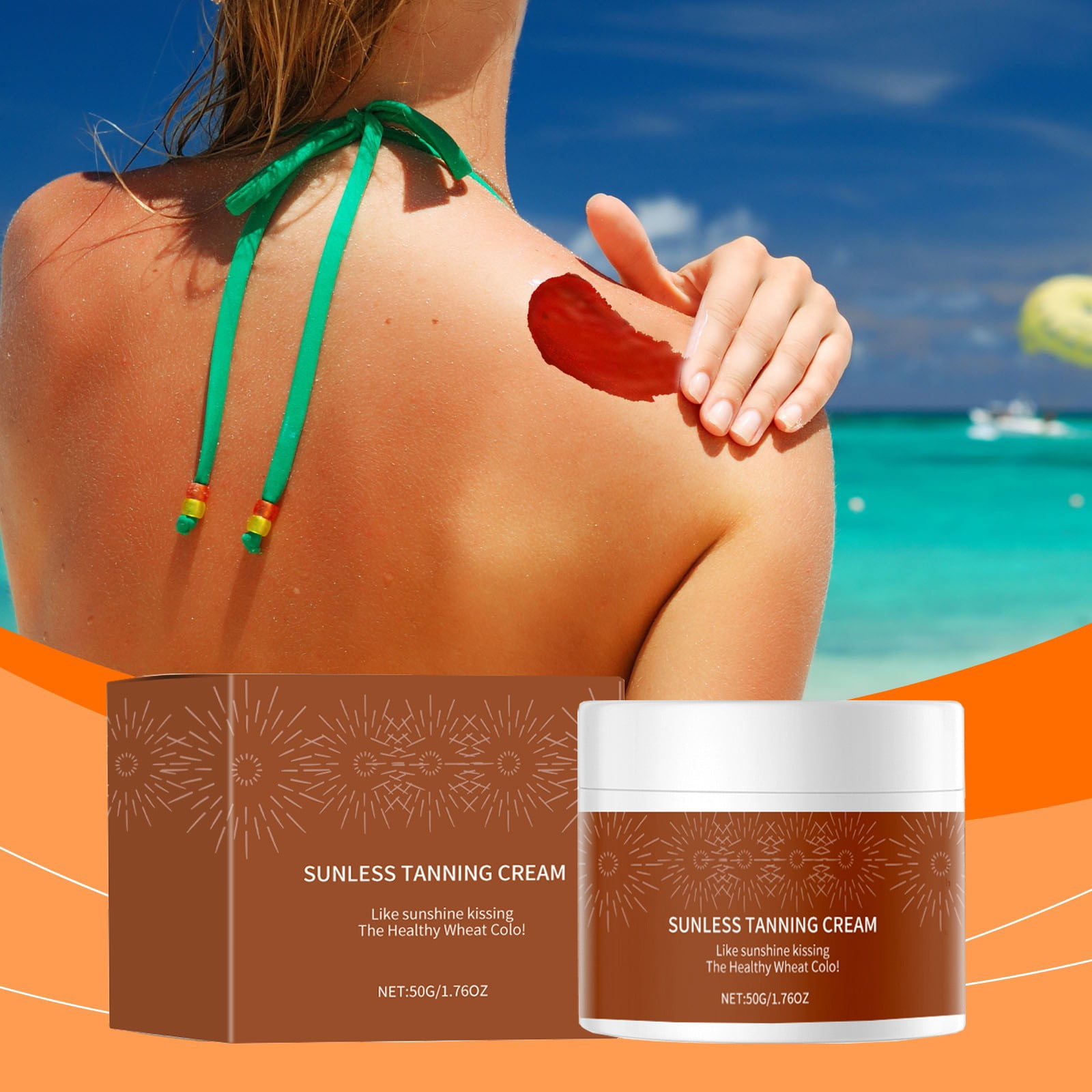 Tanning Cream and Outdoor Tanning Accelerator | Natural Sunless Bronzer with Carrot Oil, Walnut ...