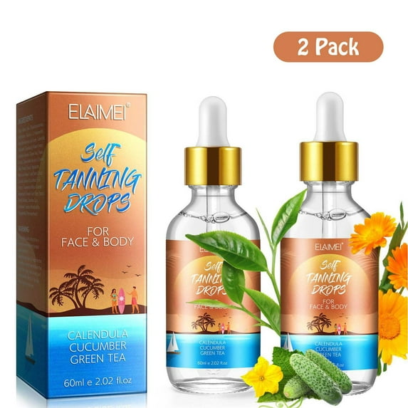 Elaimei Tanning Drops, Sunless Bronzing Self-Tanner for Face and Body ...