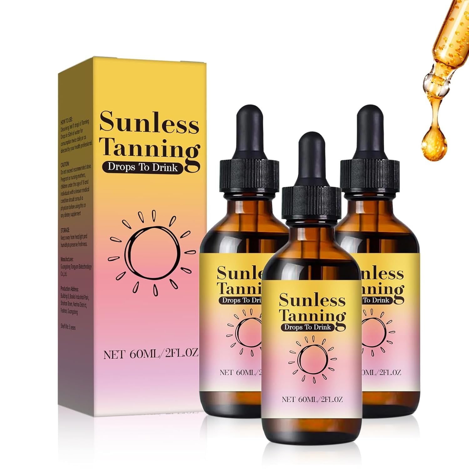 Tanning Drops, Sunless Tanning Drops to Drink, Drinkable tanníng dróps ...