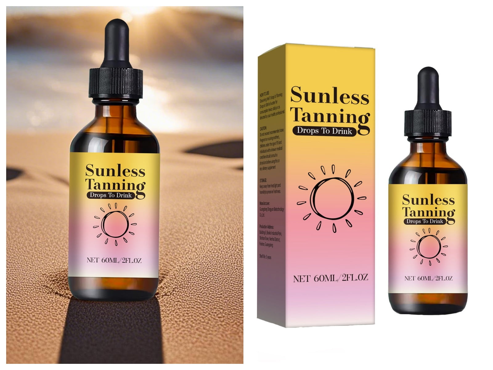 Tanning Lotion Body Tanning Sunbath Sunless Skin Color Tanning Drops ...