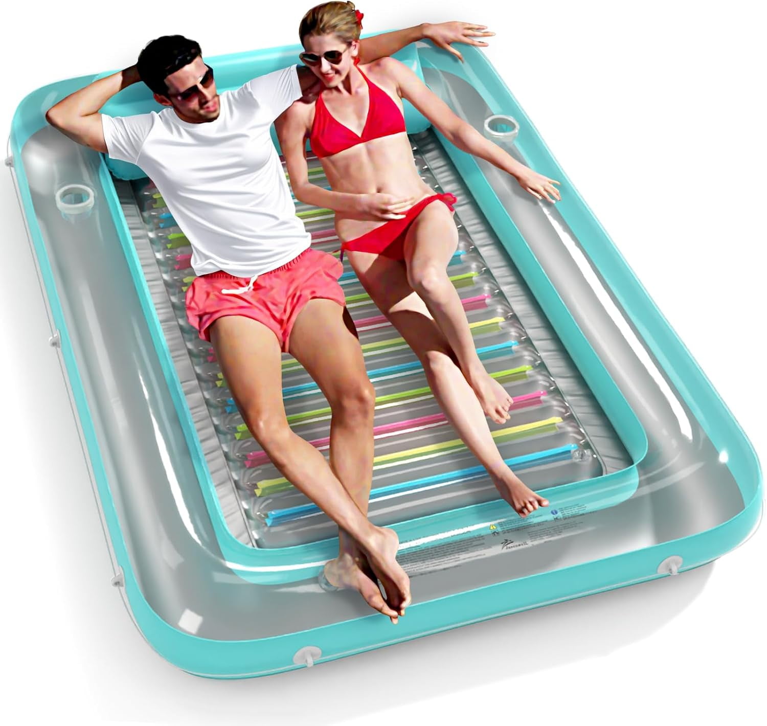 Tanning Pool Lounger Float - 4 in 1 Sun Tan Tub Sunbathing Pool Lounge Raft Floatie Toys Water ...