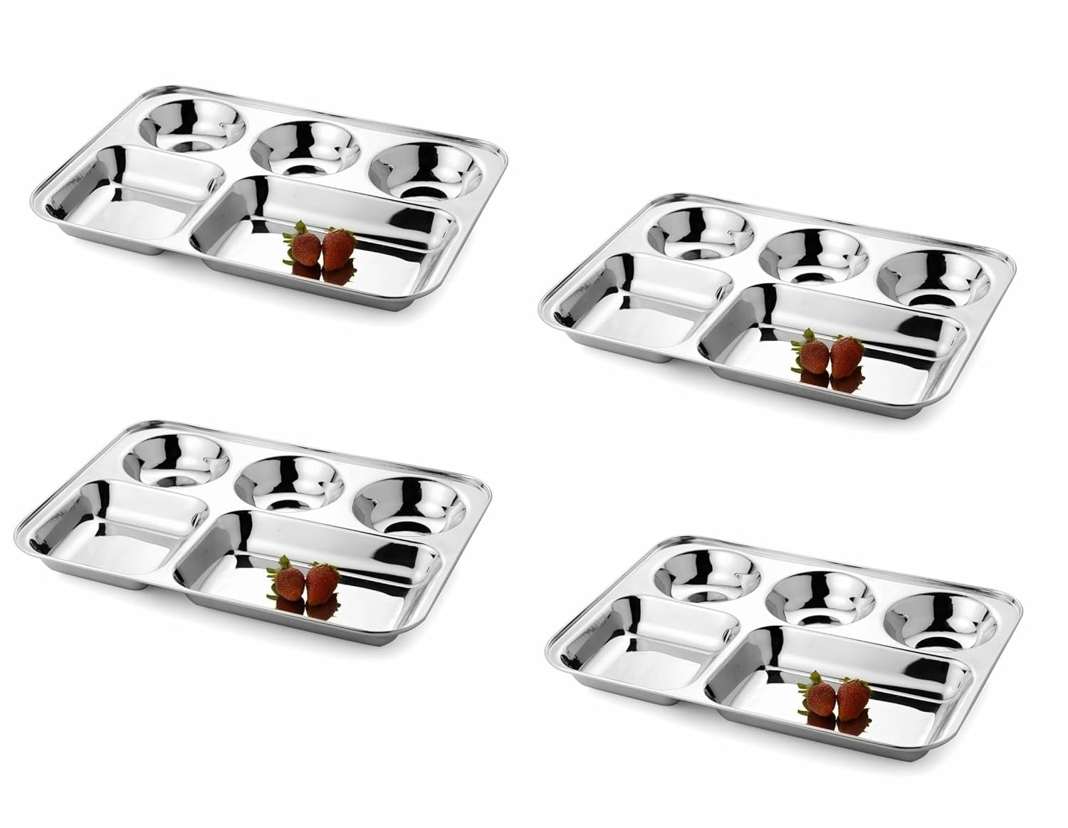 Tannu Craft Stainless Steel Sandwich Tray Set 5 Pieces Microwave Safe 4 ...