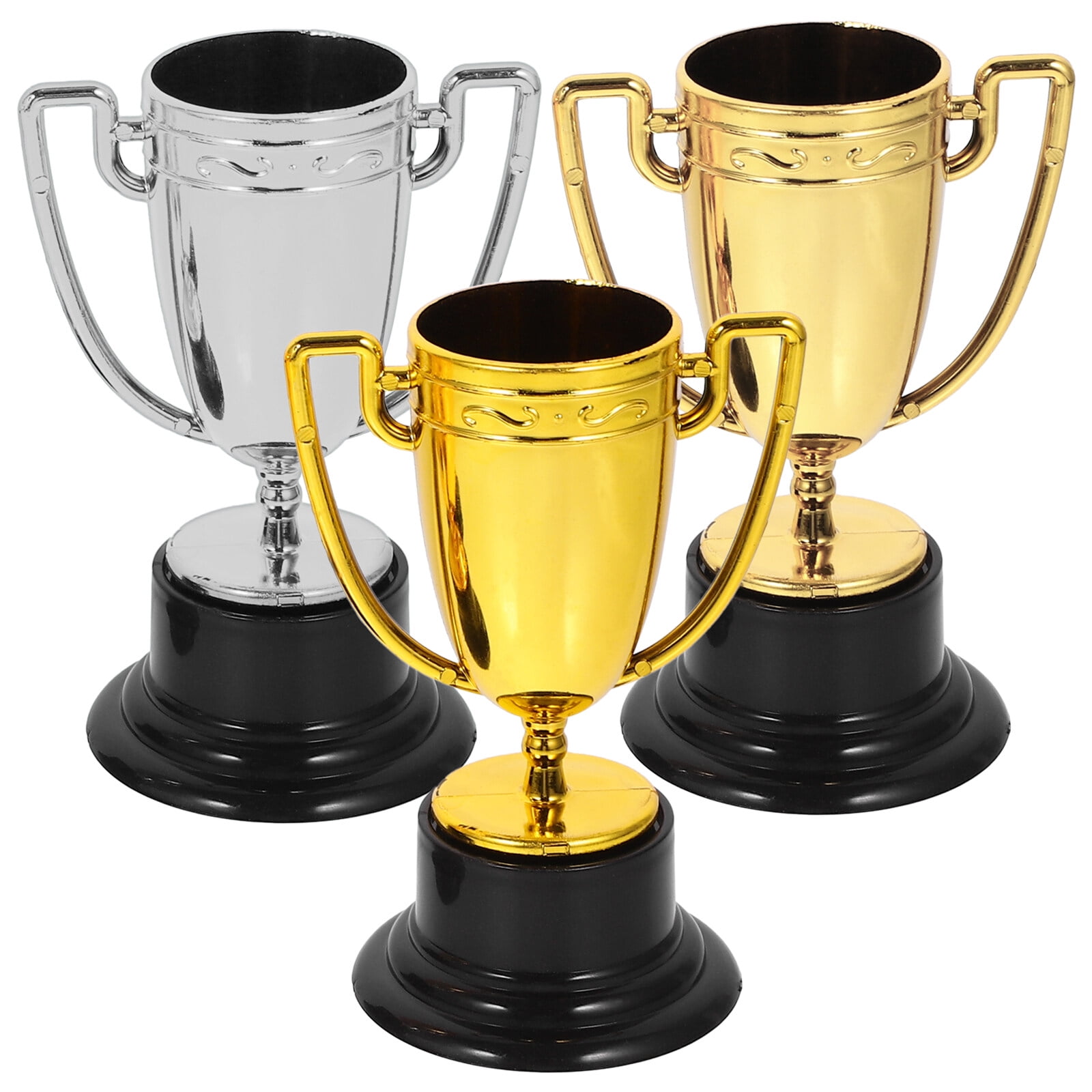 Tanom 3pcs Competition Trophy Award Portable Plastic Trophy Prop Honor ...