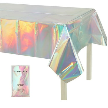 NiHome 4-Pack Iridescent Tablecloths, 54.8x109.6in, Party/Wedding ...
