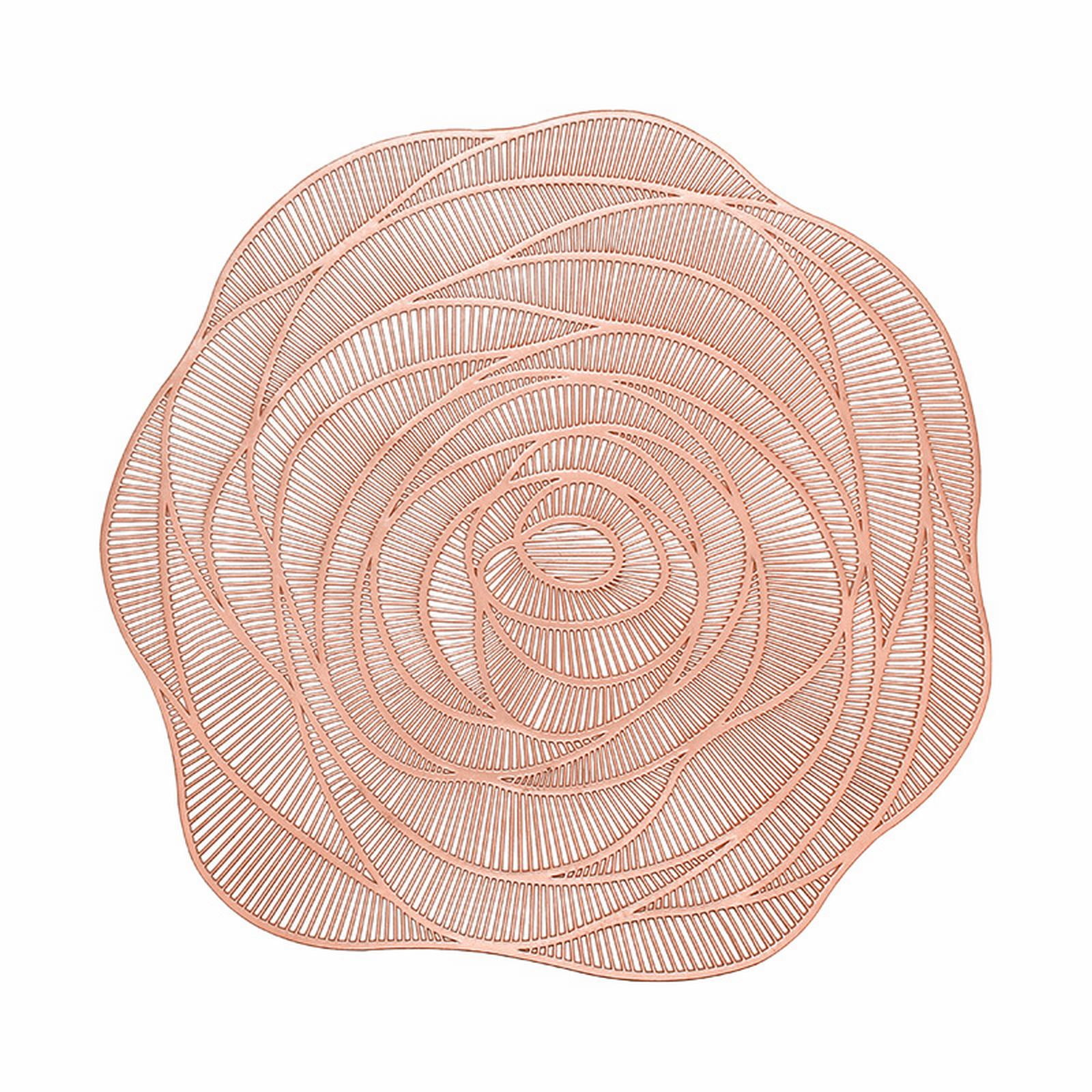 Tantouec Placemats, Rose Vinyl Placemat Hollow Round Plastic Pvc ...