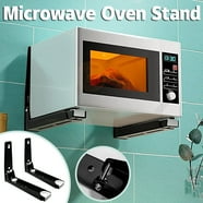 Dingrich Stainless Steel Wall Mounted Microwave Oven Shelf with 5 Hooks ...