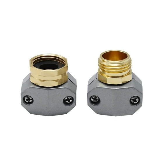 Brass Garden Hose Inlet Connector, 1/2" Mpt X 3/4" Fght With 50 Mesh ...