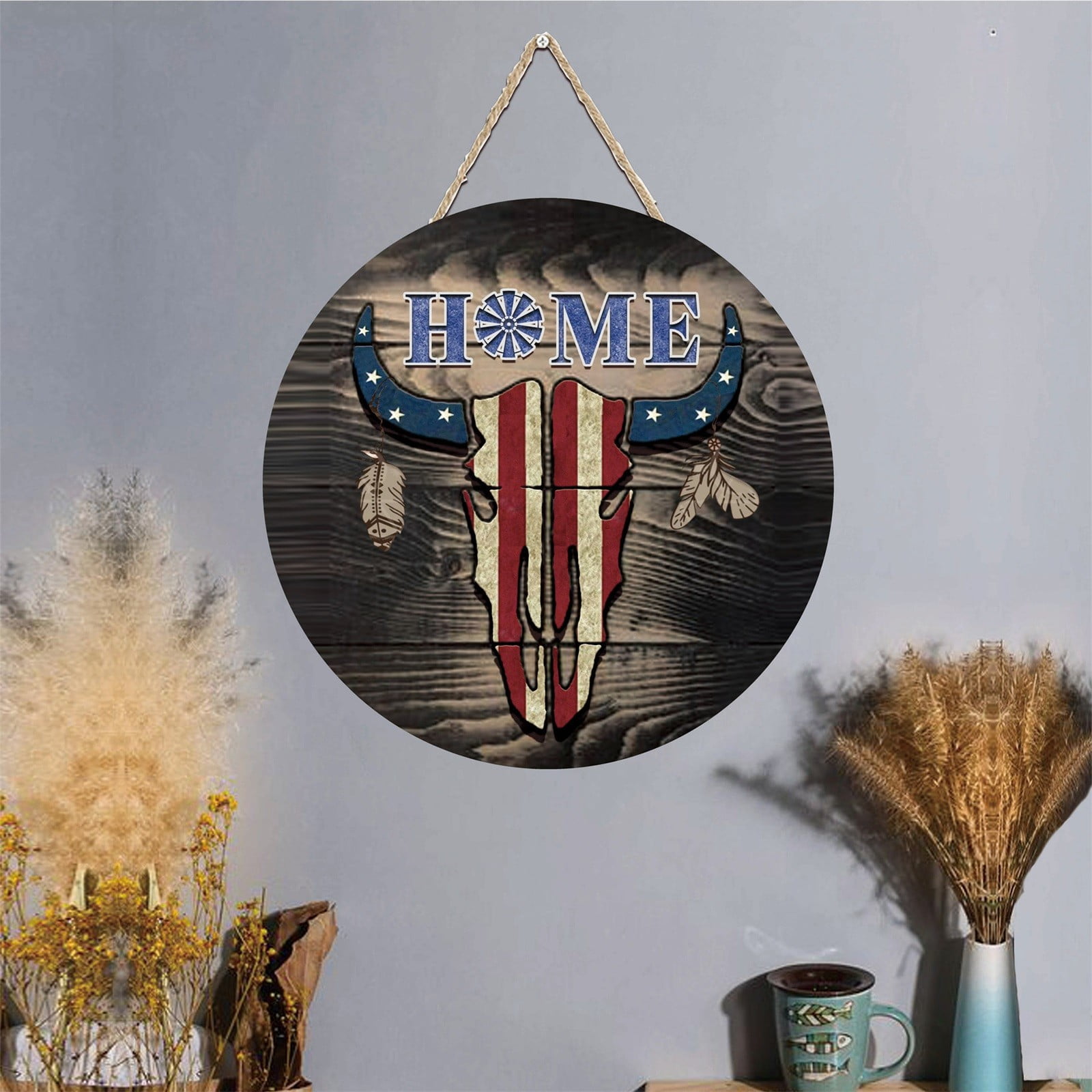 Tanuse 1*House Number Big Sale! Independence Day Rustic American Wooden ...