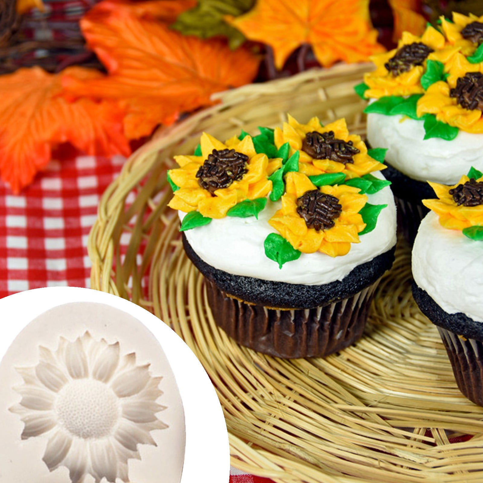 Tanuse Clearance Sunflower Molds Silicone Mold Decoration Tool for Kids ...