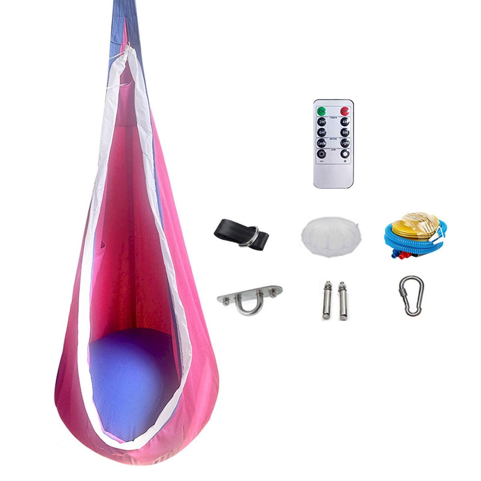 Tanuse Indoor Swing Hanging Children'S Pod Swing Seat Portable Hanging ...