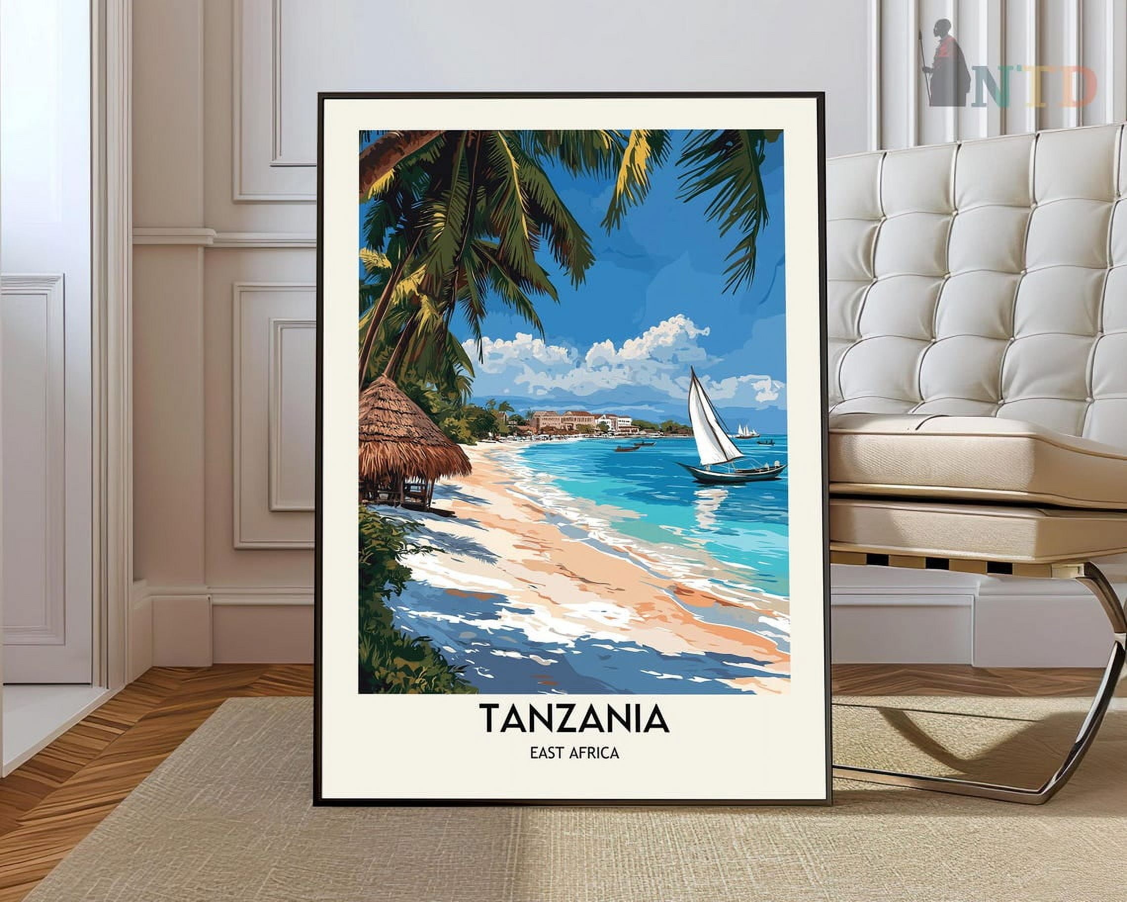 Tanzania Print, Tanzania Poster, Tanzania Wall Art, Tanzania Art Print ...