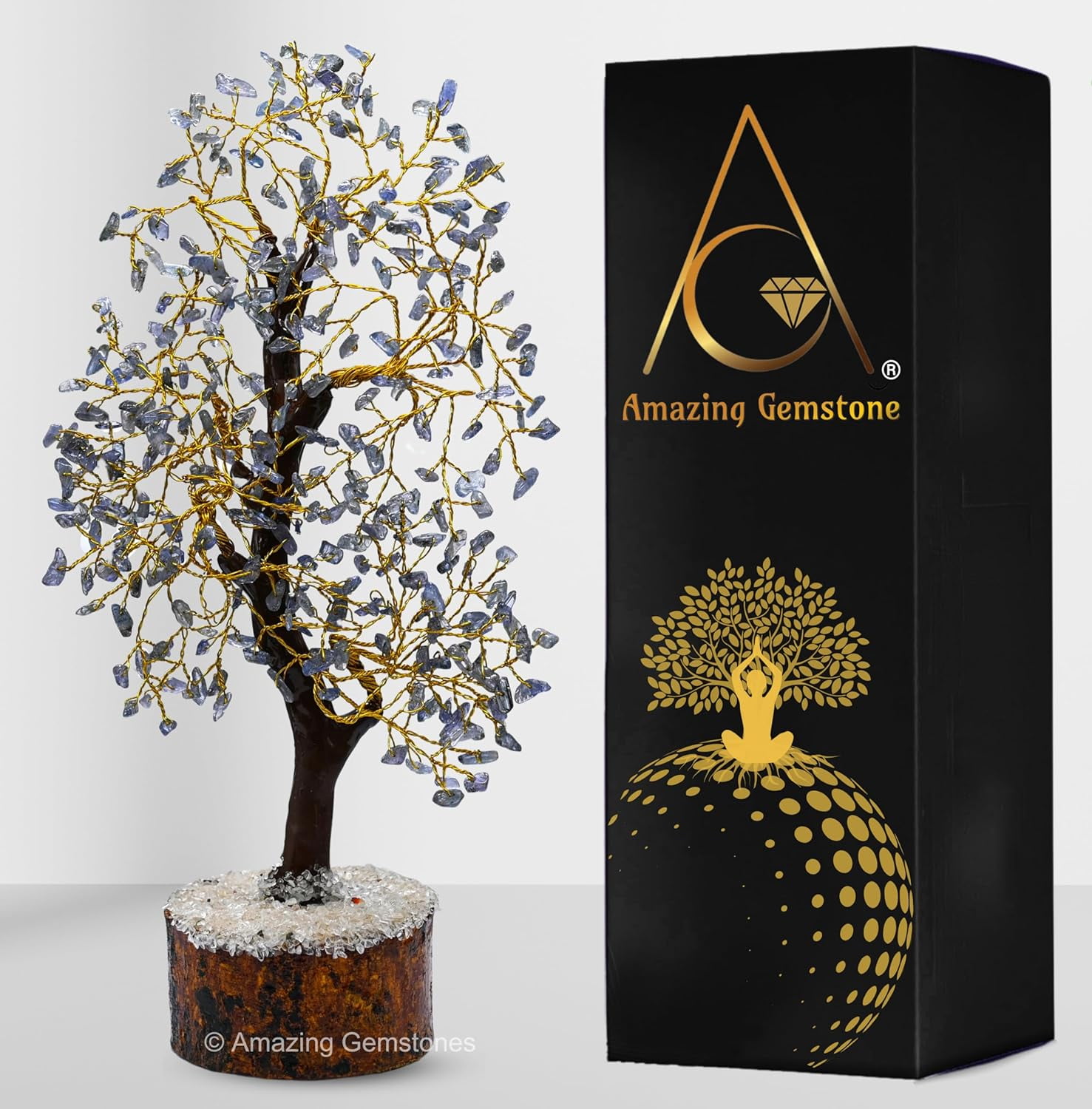Tanzanite Crystal Tree - Healing Crystal Bonsai Tree Room Decor Office ...